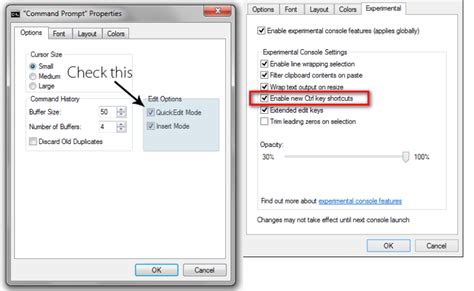 how to enable copy paste in command prompt in windows 10 8 1 ctrl