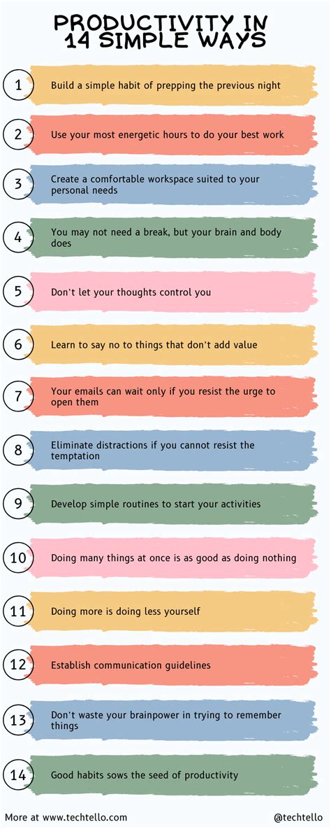 Productivity 14 Simple Ways To Be More Productive Everyday Techtello