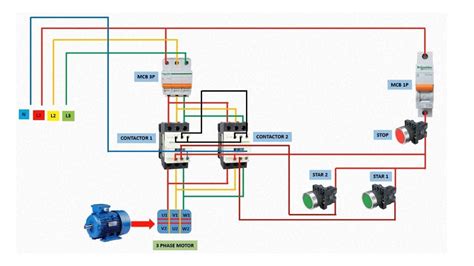 Three Phase Motor Control Circuit Diagram 3 Phase Motor Control