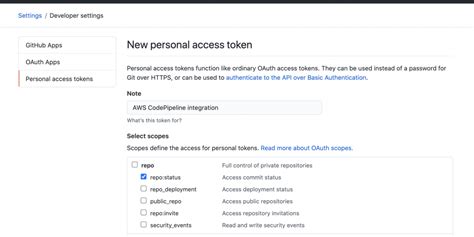 tracking the aws codepipeline build status from the third party git
