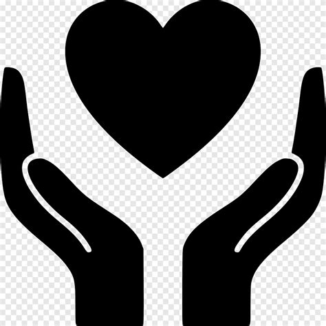 Computer Icons Hand Heart Graphics Heart Love Hand Png Pngegg