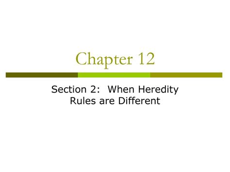 Chapter 12 Patterns Of Heredity And Human Genetics Ppt Download