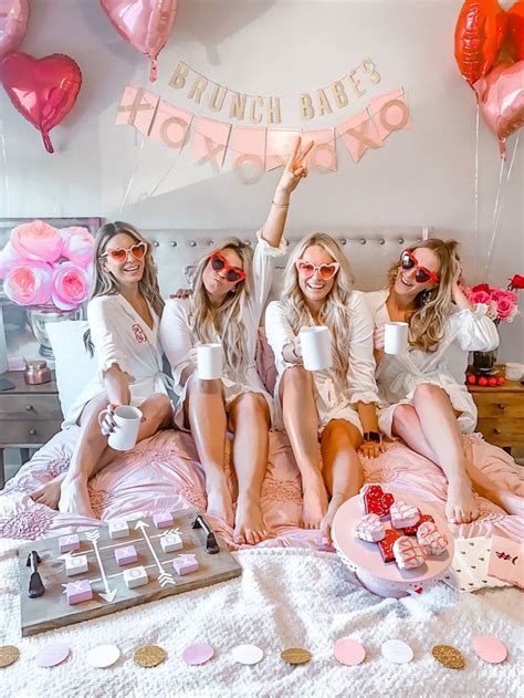 Galentines Day In 2023 Pajama Party Galentines Party Party Photoshoot