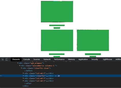 html how do i remove clearfix from woocommerce shortcutcode stack