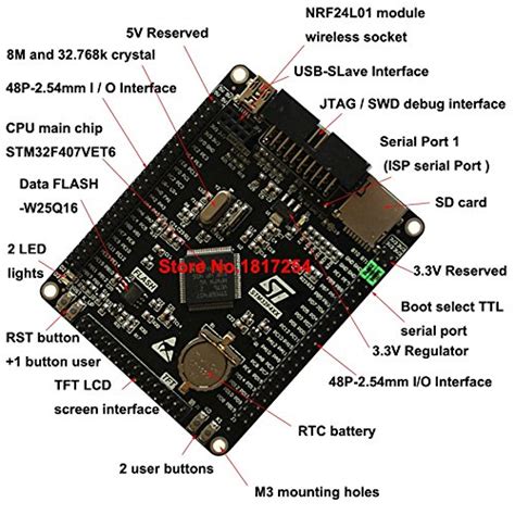 stm32f407vet6 stm32 cortex m4 mcu core board development board nrf2410