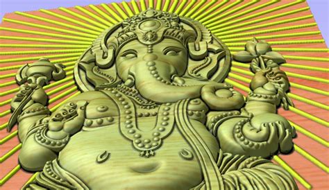 Lord Ganesh 3d For Cnc 3d Stl Model Cnc Router Engraver Artcam