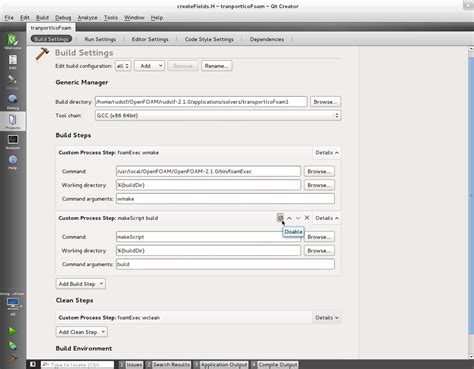howto use openfoam with qtcreator openfoamwiki