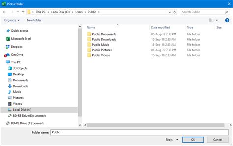 ms access vba folder picker set where to start stack overflow