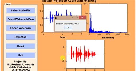 matlab code for audio watermarking full project source code final year