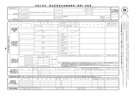 令和2年（2020年）分扶養控除等申告書の書き方を記入例つきで解説します