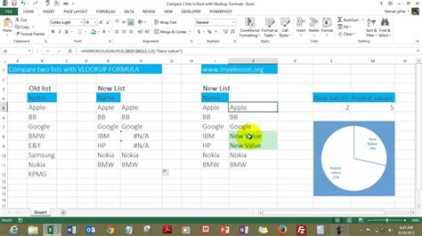 use vlookup to compare 2 lists in excel youtube