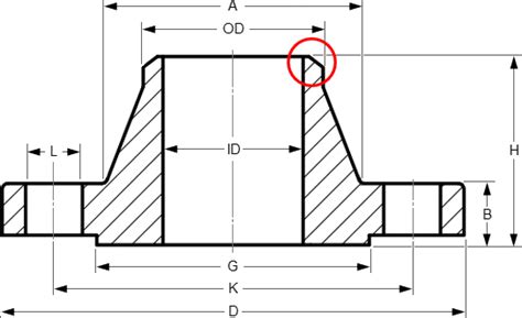 Asme Weld Neck Flange Dimensions