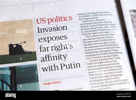 Us Politics Invasion Exposes Far Rights Affinity With Putin Guardian
