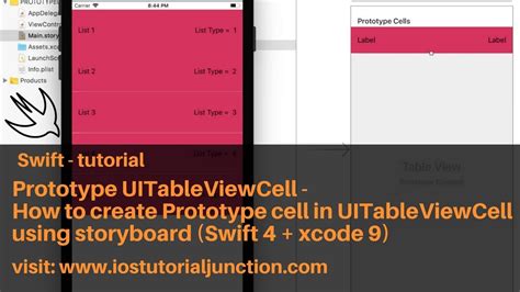 prototype uitableviewcell how to create prototype cell in