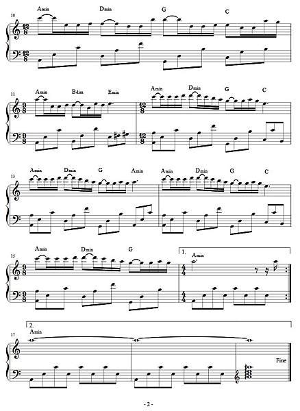 【鋼琴譜】夢中的婚禮 理察克萊德門 Dream Wedding Richard Clayderman A小調 跟著s玩音樂 痞客邦