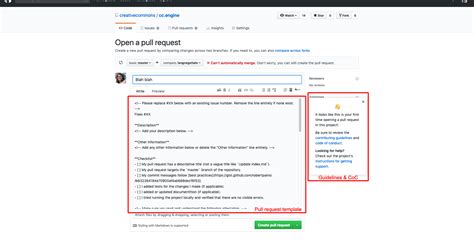 pull request guidelines — creative commons on github