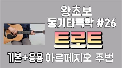 왕초보 통기타 독학 26 트로트 아르페지오 주법 기본 응용주법 배우기 Youtube