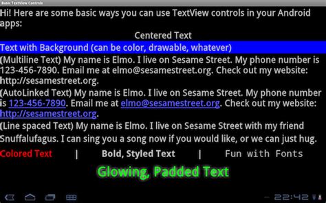 android user interface design basic text controls