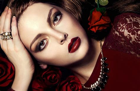 Wallpaper Face Women Model Portrait Red Photography Black Hair