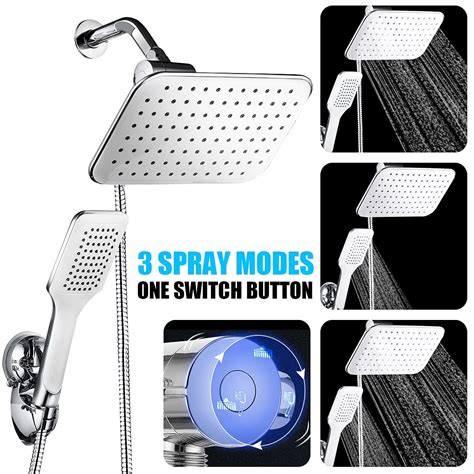 Rain Shower Head And Handheld Combo 8 9 10inch High Pressure 3 5
