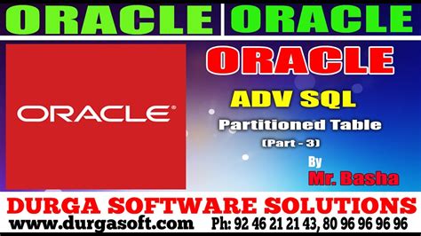 oracle tutorial oracle adv sql partitioned table part 3 by basha