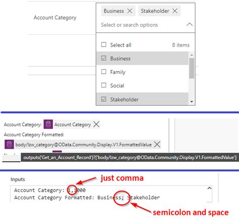 get lookup display name and choice option set value label in a single