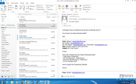 microsoft outlook sync zco zimbra connector for outlook