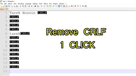 how to remove crlf in notepad 2019। youtube