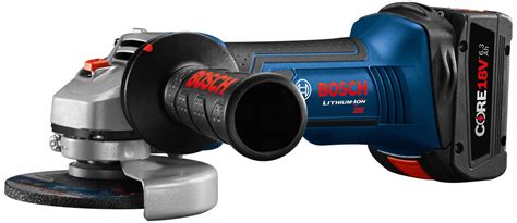 Bosch Cordless Angle Grinder Kit 4 1 2 In Wheel Diameter 18v Dc