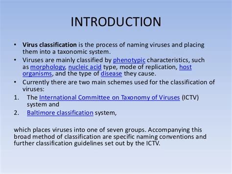 Viral Taxonomy