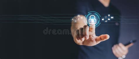 Cybersecurity And Privacy Concepts To Protect Data Lock Icon And
