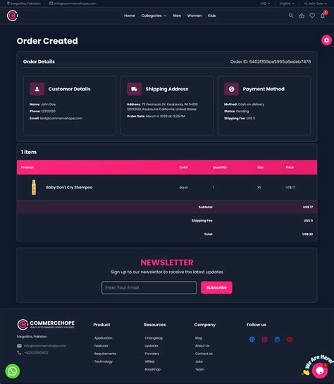 commercehope a high performance ecommerce shopping cart system in