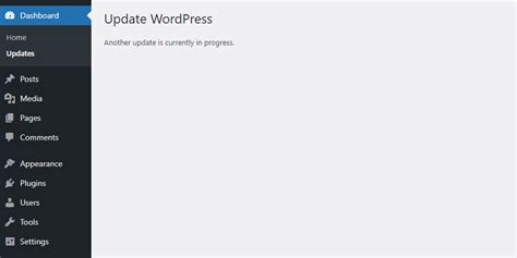 how to fix the “another update is currently in progress” error in wordpress