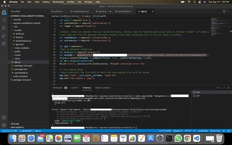 node js can t run script of mongodb atlas url using node to database