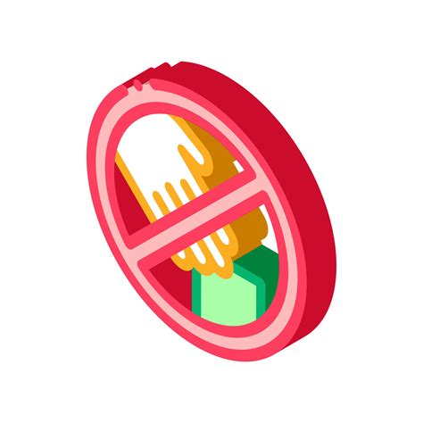 Shoplifting Prohibition Isometric Icon Vector Illustration 19476065
