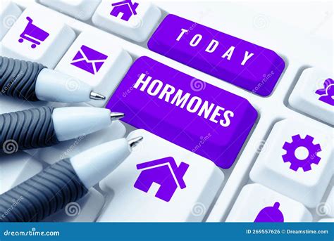 Text Sign Showing Hormones Concept Meaning Regulatory Substance
