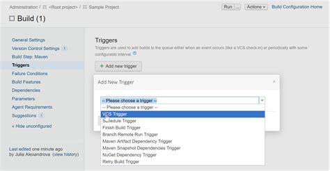 configure and run your first build teamcity on premises documentation