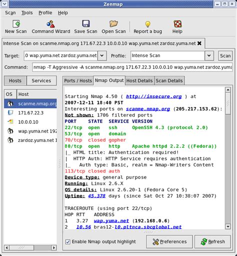 Zenmap Official Cross Platform Nmap Security Scanner Gui