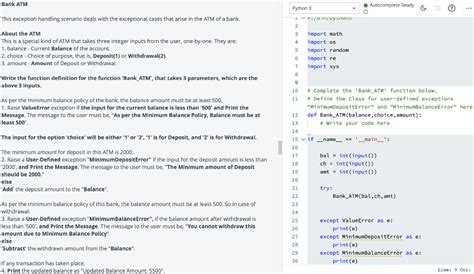 solved bank atm python 3 autocomplete ready 0 this