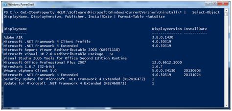 use powershell to find installed software scripting blog