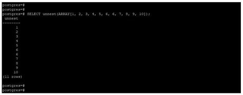 postgresql unnest how does unnest function work in postgresql