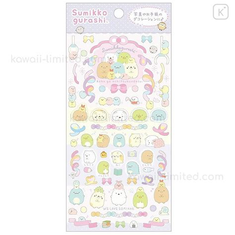 Japan San X Sheet Sticker Sumikko Gurashi Ribbon Party Kawaii Limited