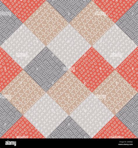 Vector Patchwork Seamless Pattern Stock Vector Image And Art Alamy