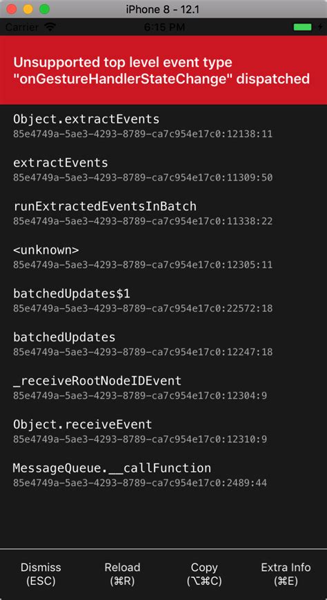 unsupported top level event type