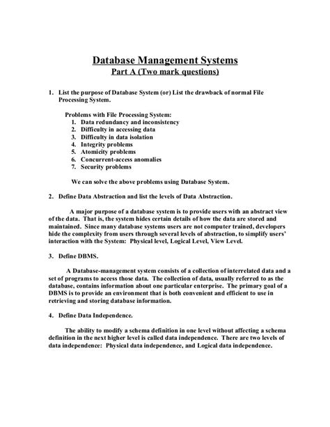 dbms questions
