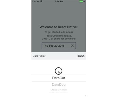 customisable picker and datepicker react native components