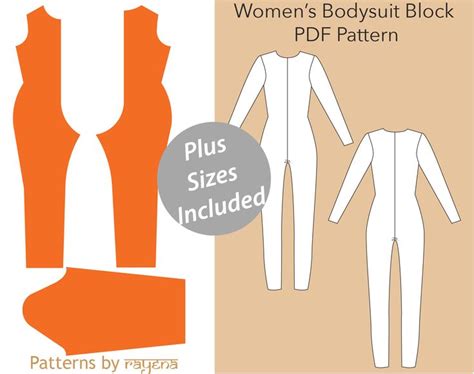 women catsuit bodysuit sewing pattern size xs 6x download now etsy