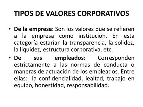 Principios O Valores Corporativos