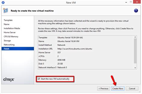 how to create ubuntu 16 04 lts vm in xenserver 6 2 tecadmin