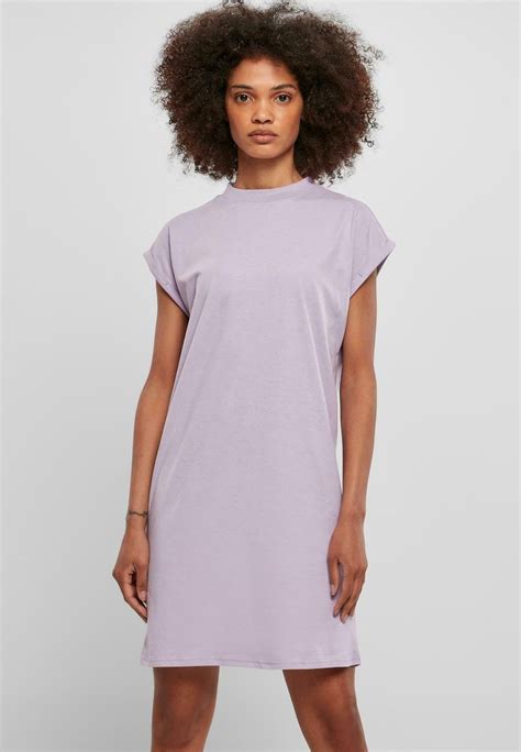 Urban Classics Turtle Extended Shoulder Žerzejové šaty Lilac